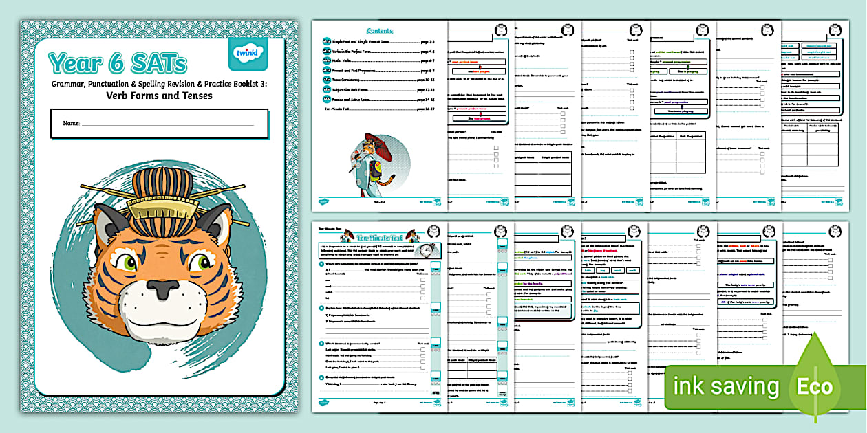Grammar, Punctuation and Spelling Revision and Practice Booklet 3: Verb ...