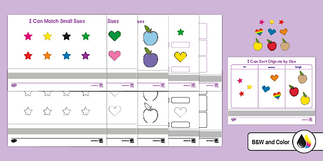 Size Matching, Labeling, Sorting, and Ordering Adapted Work