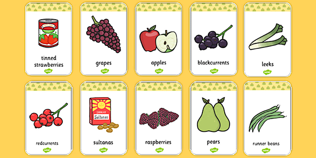 Harvest Produce Flash Cards (Teacher-Made) - Twinkl