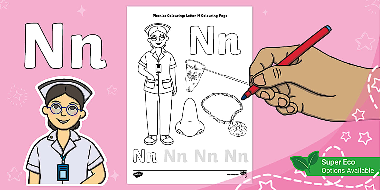 Letter N Phonics Colouring Sheet | Parents Resource
