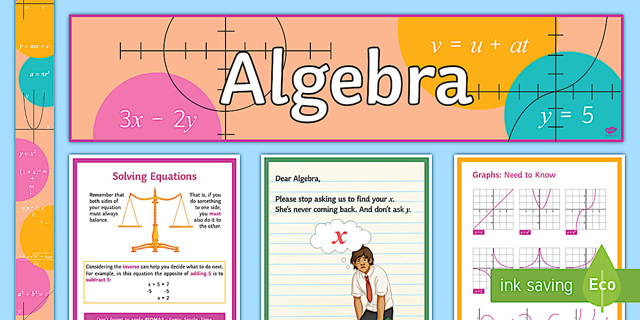 How To Teach Algebra Display Pack - Twinkl NZ (teacher made)