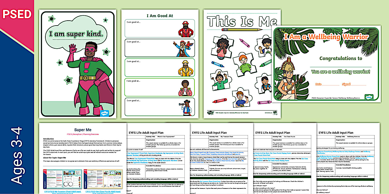 PSED Super Me Unit Pack Reception (Teacher-Made) - Twinkl