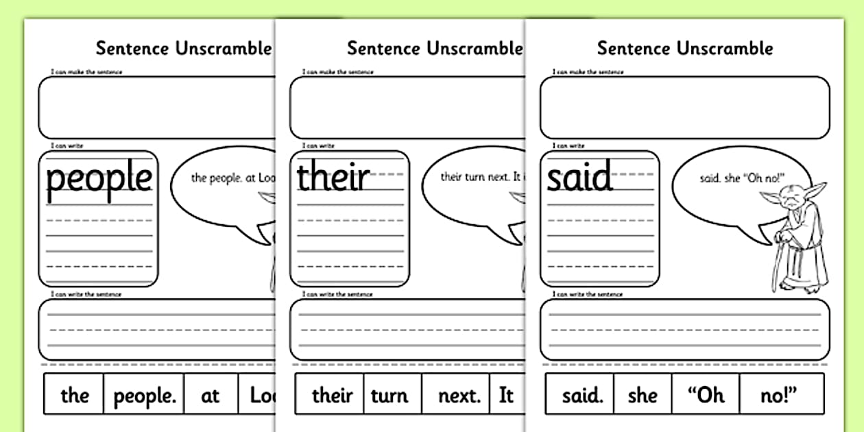 Cursive Phase 5 Space Wars Sentence Unscramble - Twinkl