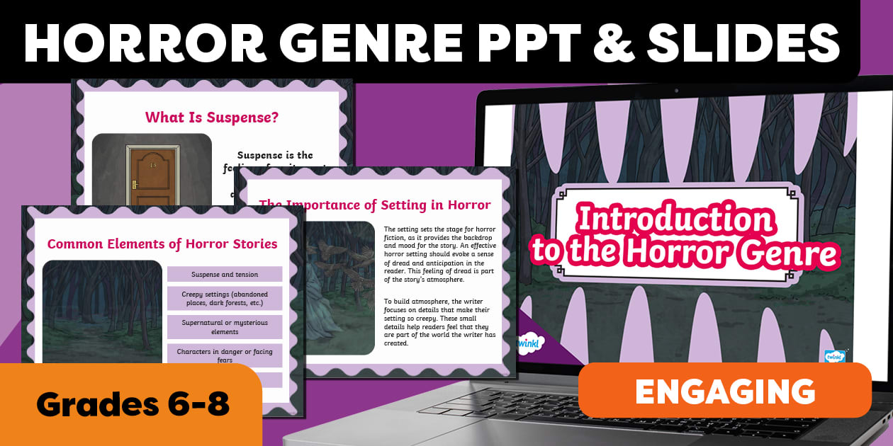 Introduction to the Horror Genre PowerPoint & Slides for 6-8