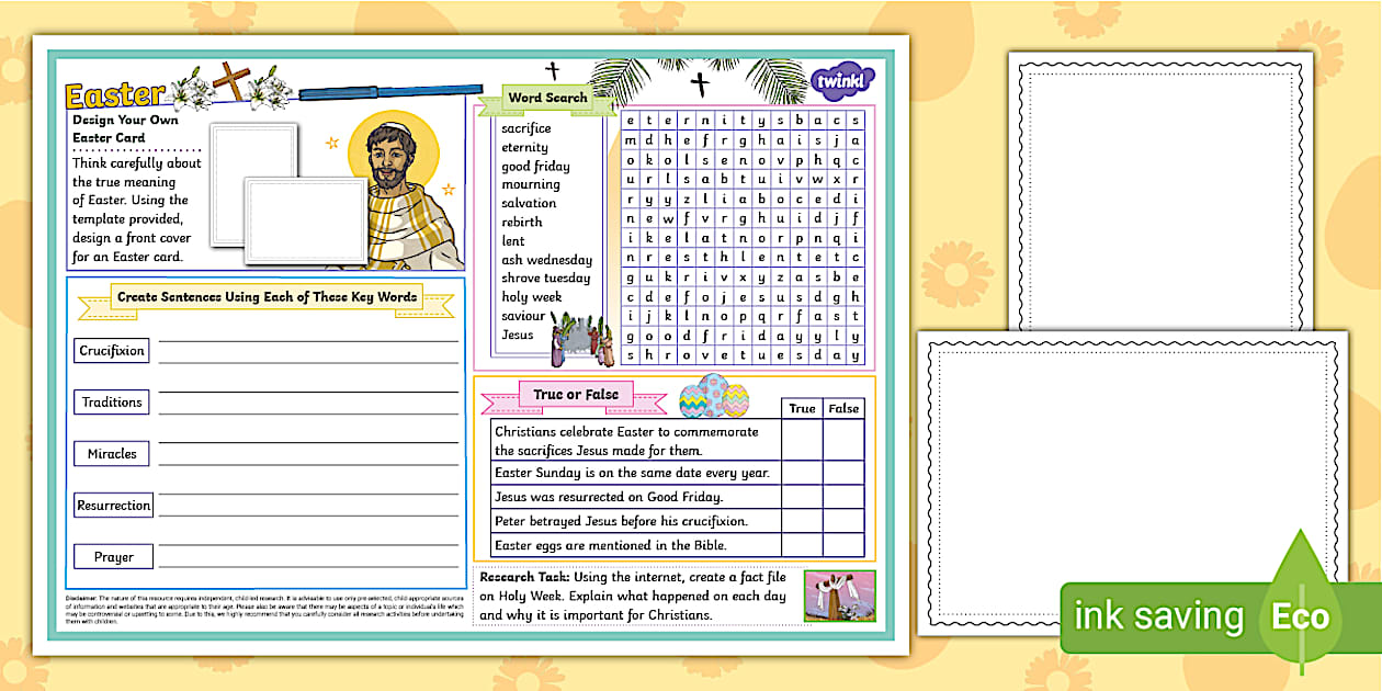 UKS2 Easter Activity Mat (teacher made) - Twinkl