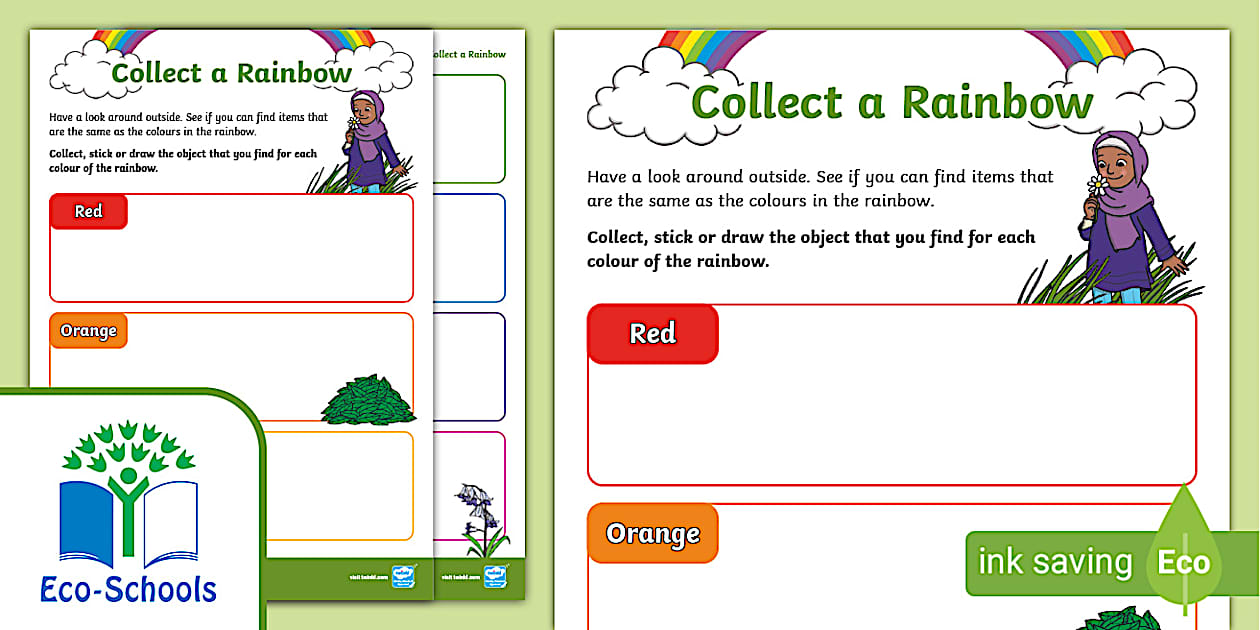Collect a Rainbow Outdoor Activity Sheet (teacher made)