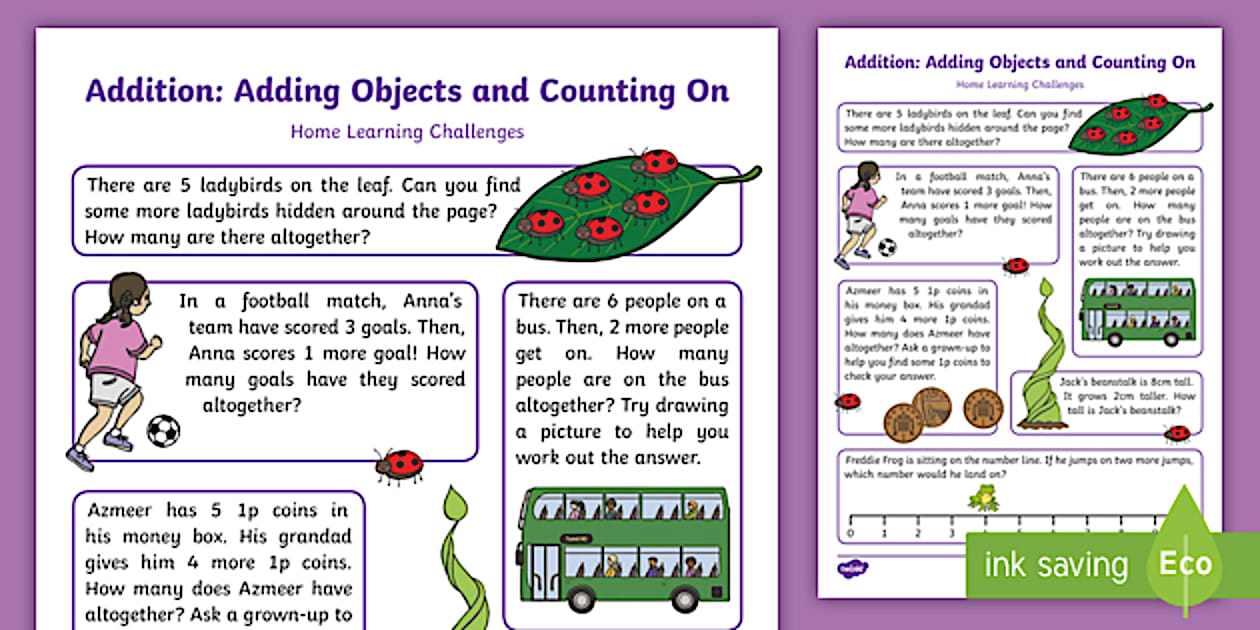 EYFS Maths: Using Quantities and Objects, They Add Two Single-Digit Numbers