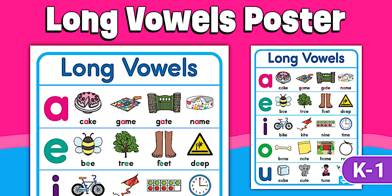 Long Vowels Chart | Phonics Poster