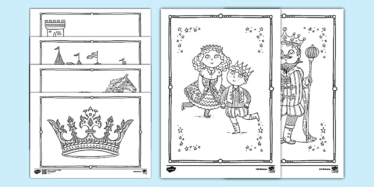 Castles and Knights Mindfulness Colouring Pages - Twinkl