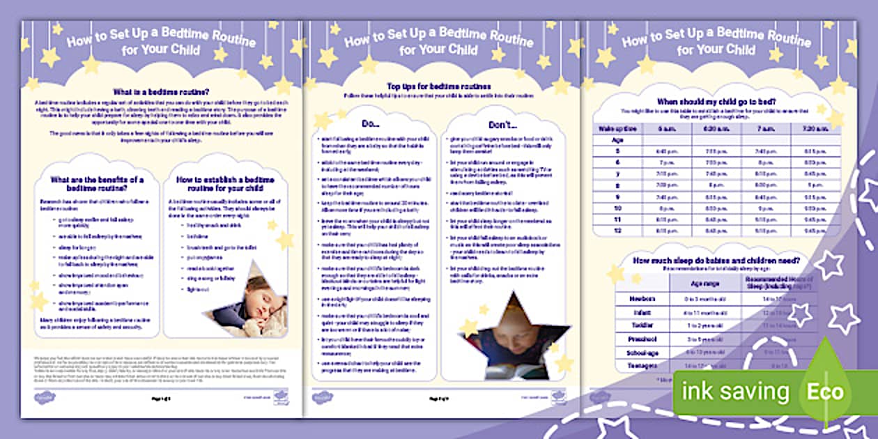 How to Set Up a Bedtime Routine for Your Child - Twinkl