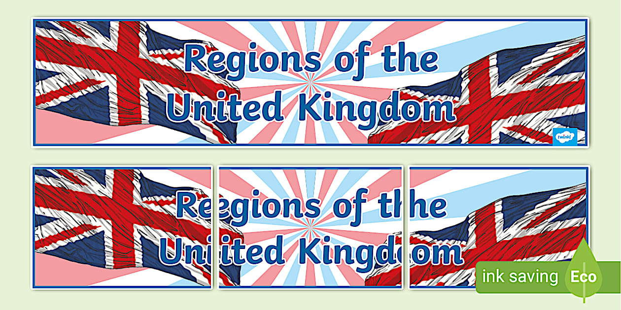 Regions of the United Kingdom Display Banner (teacher made)