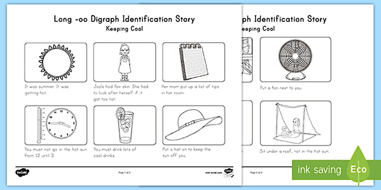 Long -oo Digraph Identification Story (teacher made)