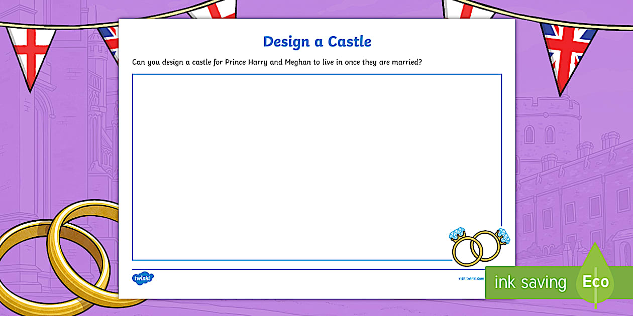 Design a Royal Castle Worksheet (teacher made) - Twinkl