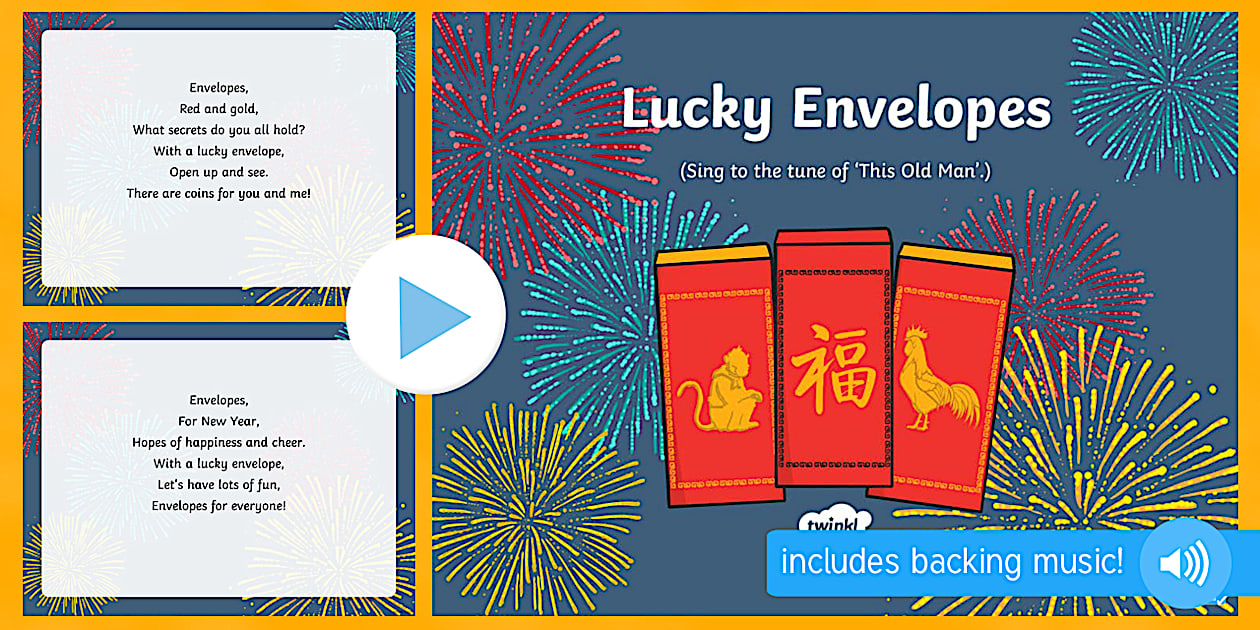 Lucky Envelopes Song PowerPoint (Teacher-Made) - Twinkl