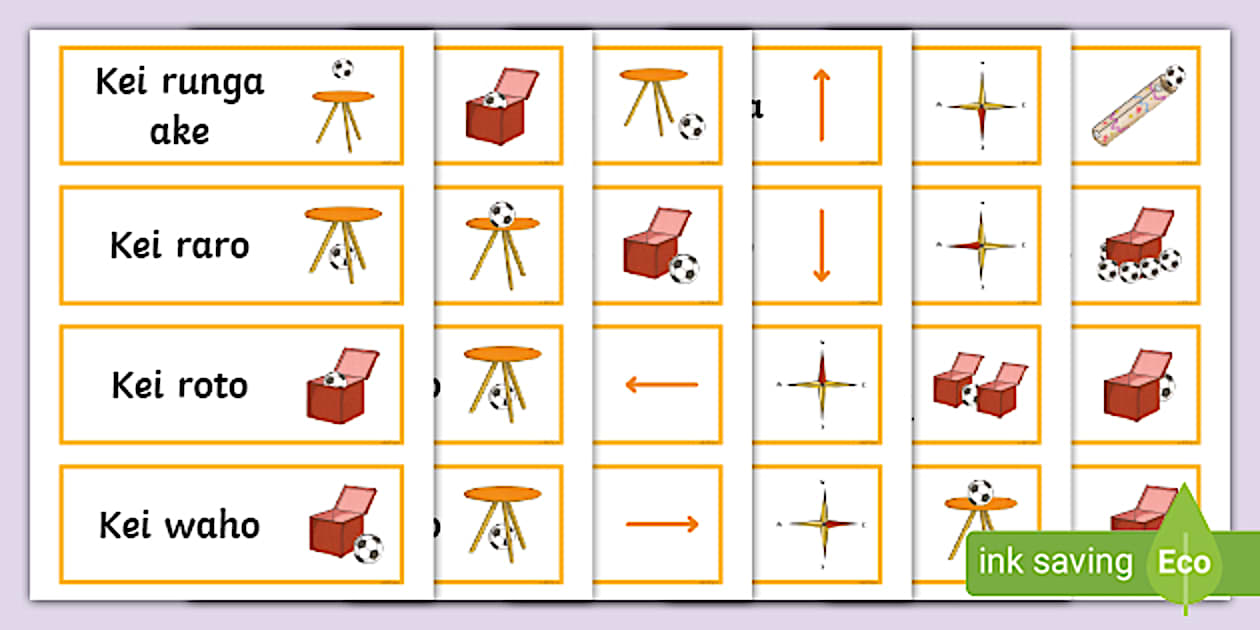 Positional Language - Te reo Māori (teacher made) - Twinkl