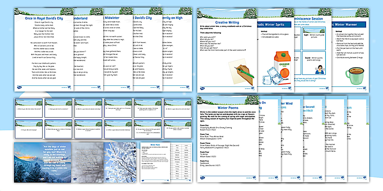 Care Home Winter Resource Pack (Hecho por educadores)