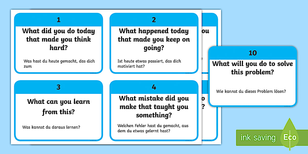 10 What Questions to Develop Growth Mindset in Children Flashcards