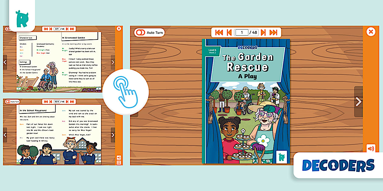 Level 6 Week 2 Decoders Book: The Garden Rescue - Twinkl