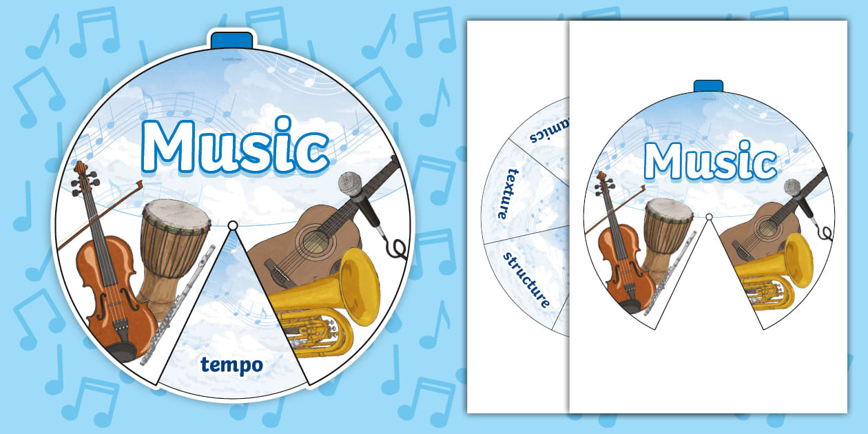 👉 Music Vocabulary Spinner (teacher made) - Twinkl