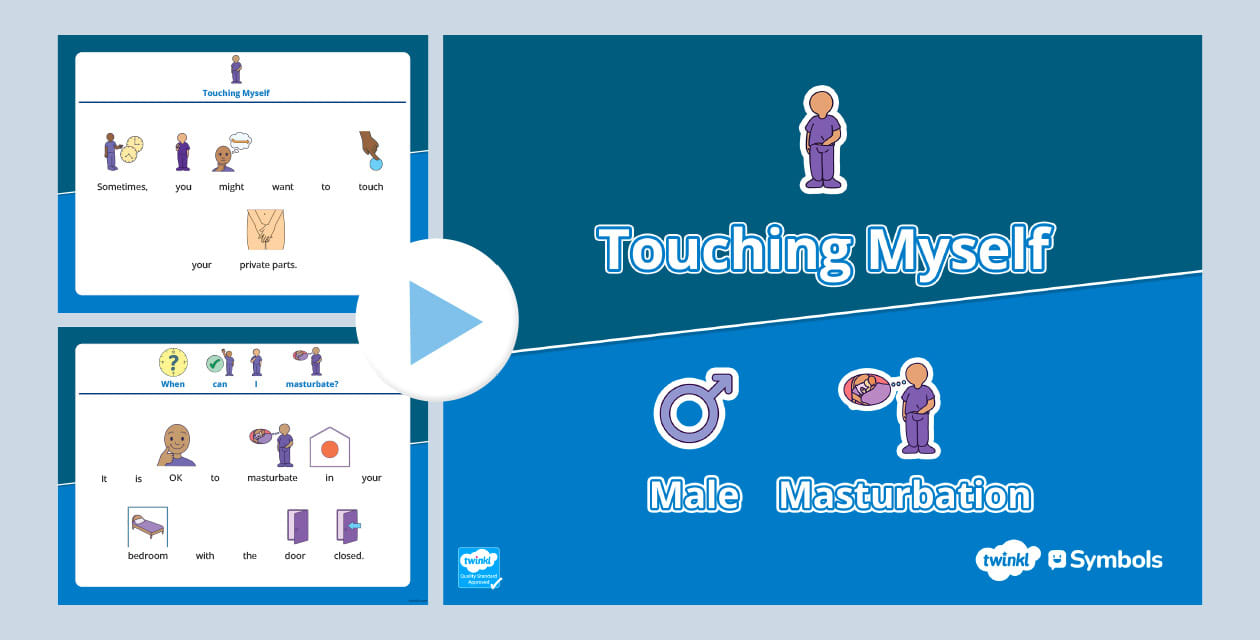 Twinkl Symbols: Older Learners: Touching Myself (Male)