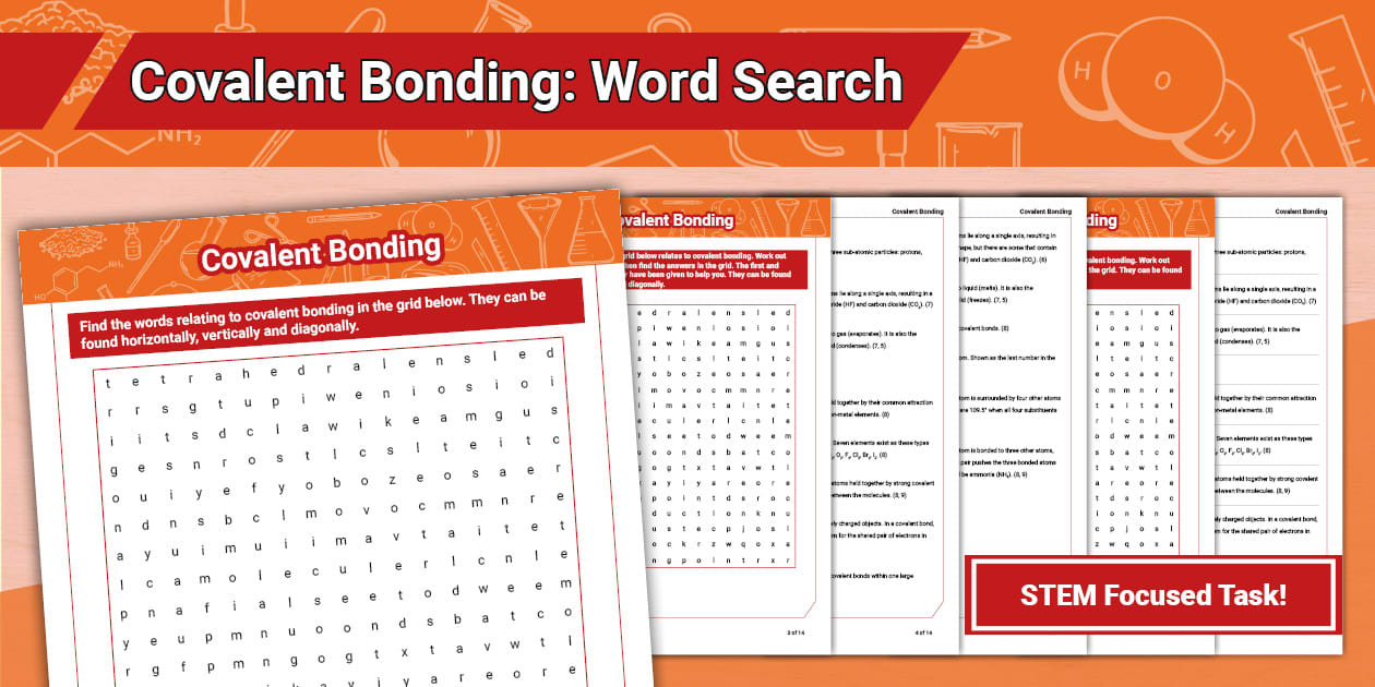 Covalent Bonding Word Search Activity