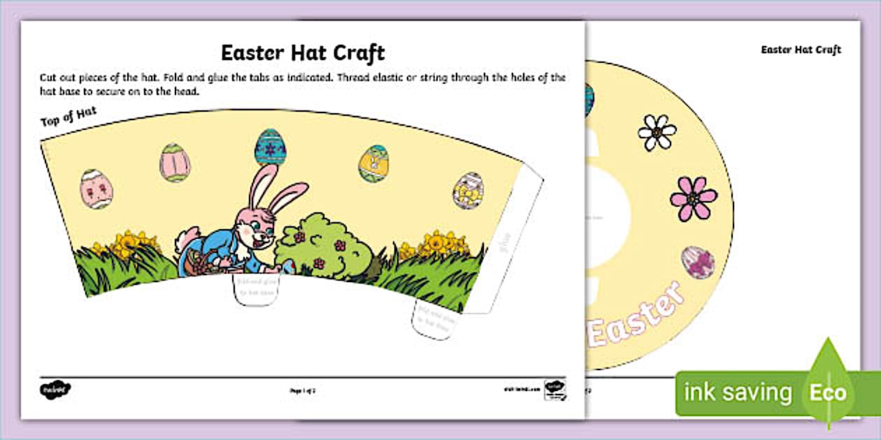 Easter bonnet template to Print | Twinkl (teacher made)