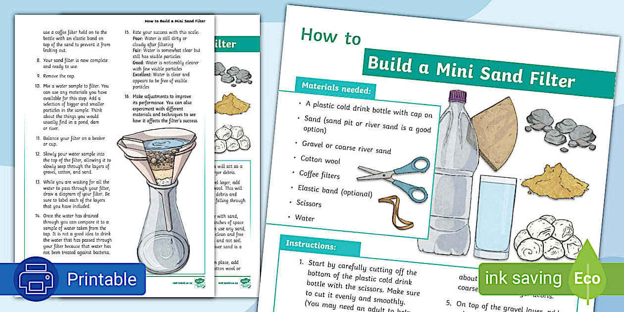 How to Build a Mini Sand Filter (teacher made) - Twinkl
