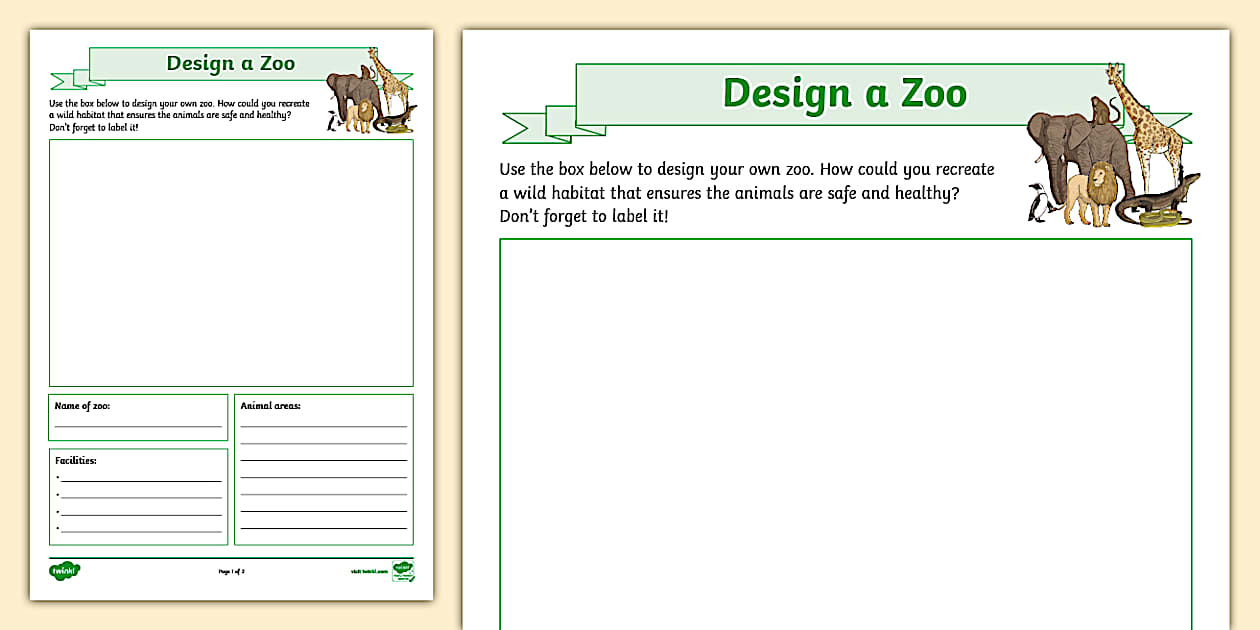 Design a Zoo Activity (teacher made) - Twinkl