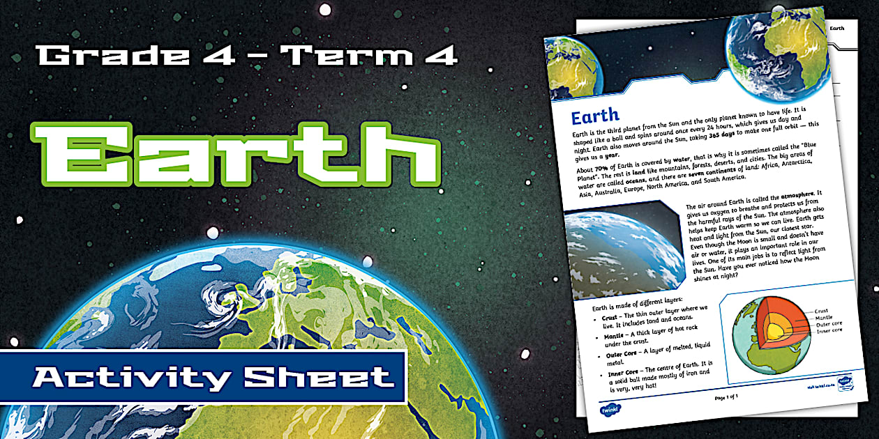 Grade 4 NS - Term 4 - Earth - Activity Sheet (CAPS Aligned)