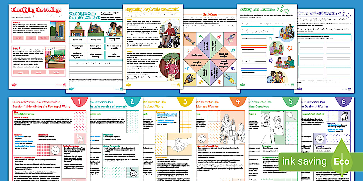 Dealing with Worries LKS2 SEMH Intervention Pack - Twinkl