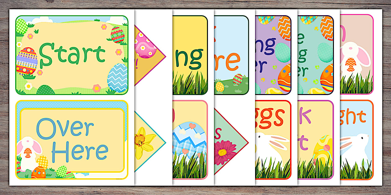 Easter Egg Hunt Signs Printable | Twinkl Party - Twinkl