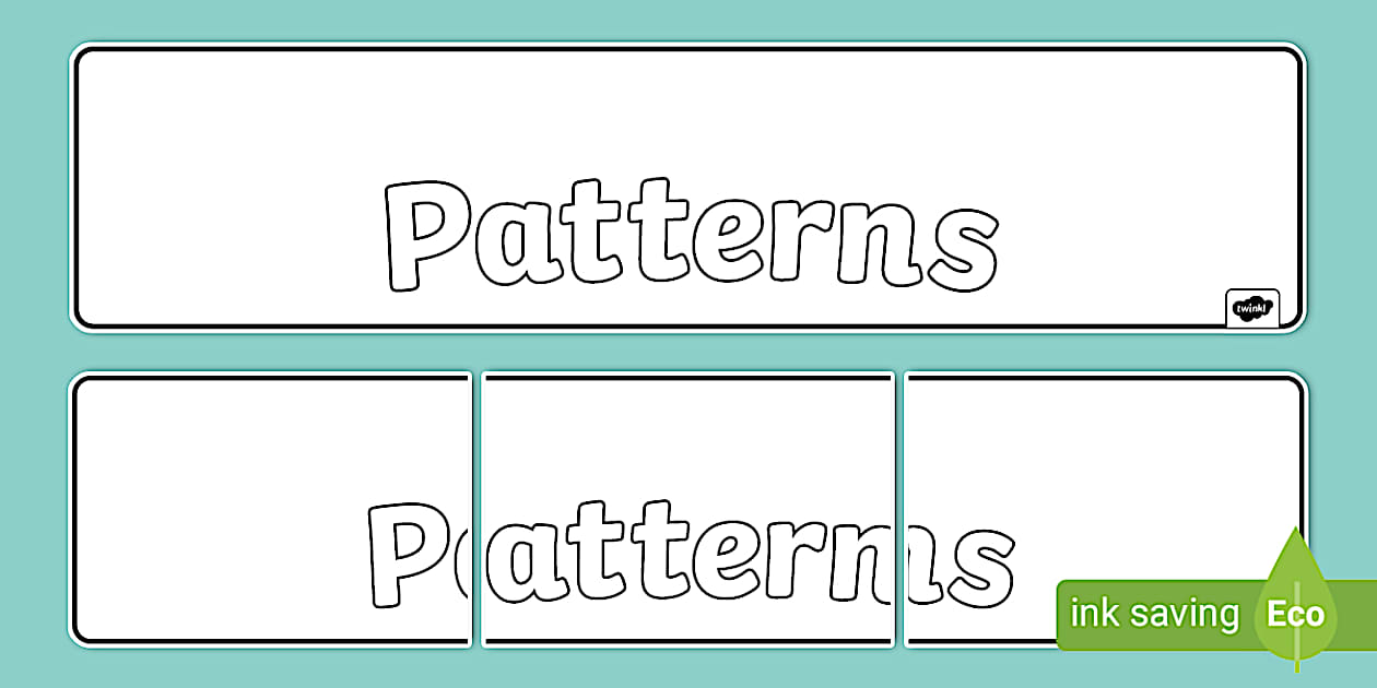 Patterns Collaborative Drawing Display Banner - Twinkl