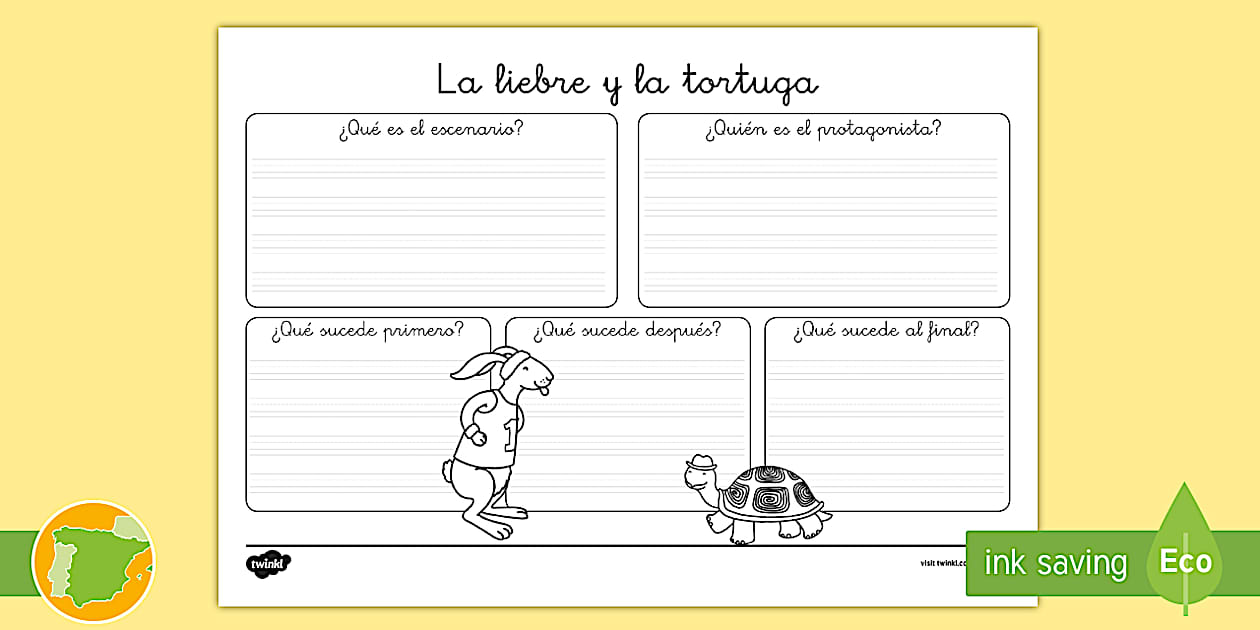Reseña de libro: La liebre y la tortuga - Twinkl