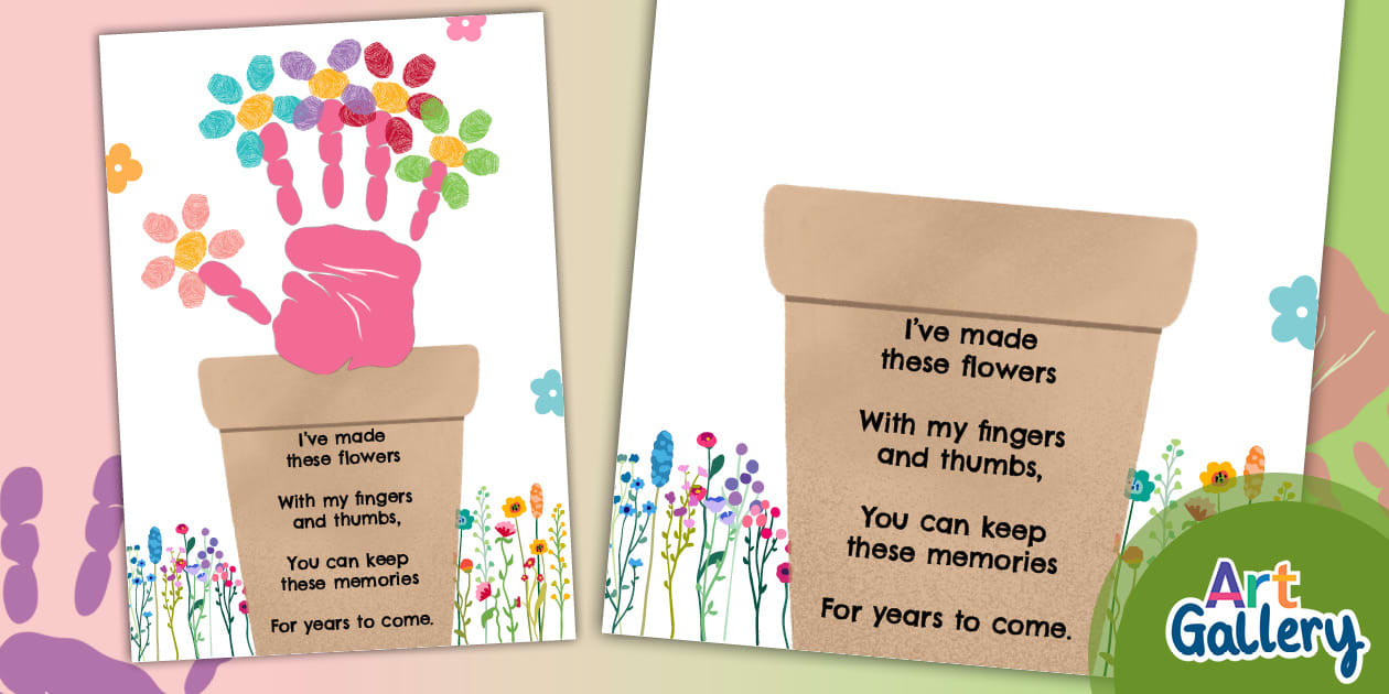 My Hands Flower Poster (teacher made) - Twinkl