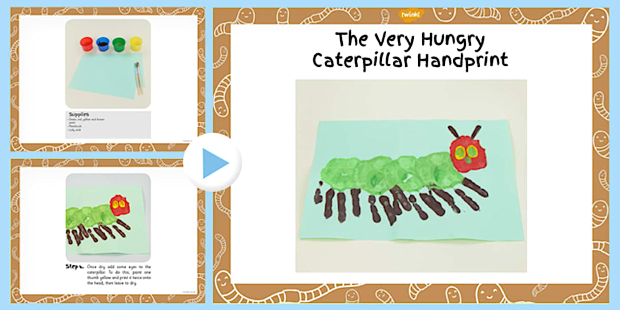 The Very Hungry Caterpillar PowerPoint Handprint Craft