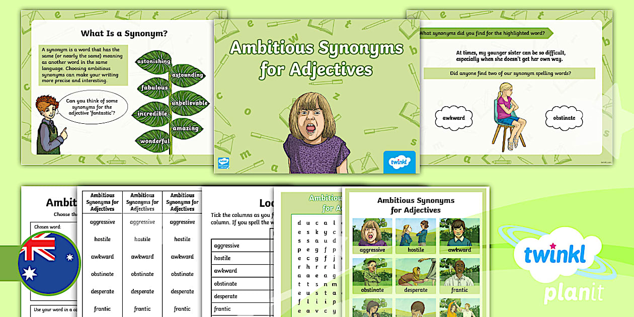 Year 6 Spelling: Ambitious Synonyms for Adjectives - Twinkl