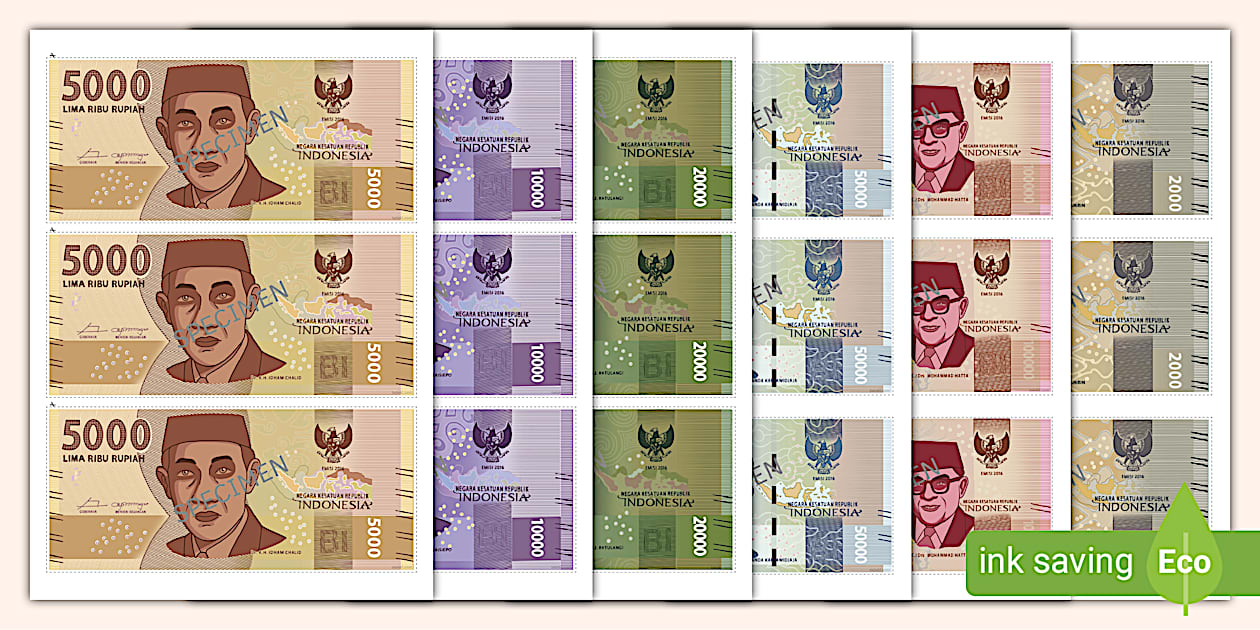 Indonesian Money Bank Notes Currency Banknotes Rupiah Rp