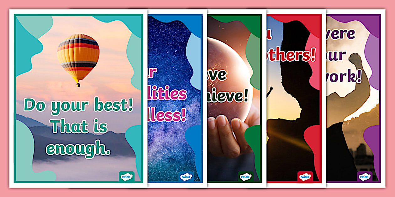 Positive Affirmation Posters for Test Taking (teacher made)