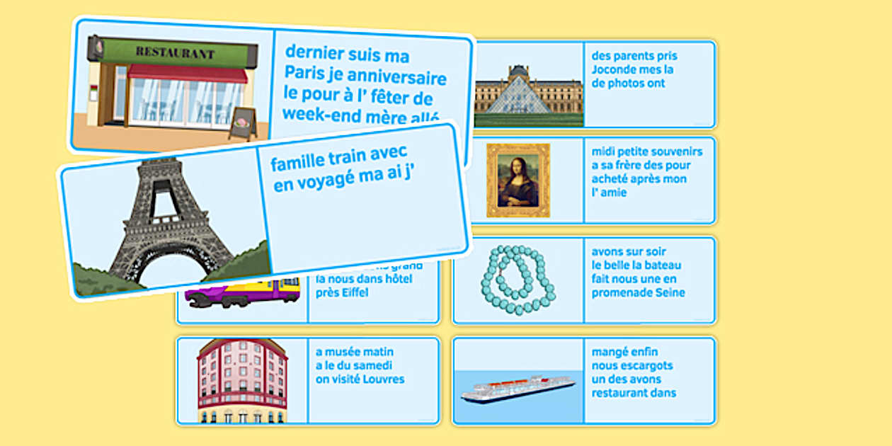 Perfect Tense Story Dominoes -French (teacher made) - Twinkl