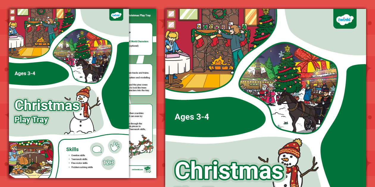 Northern Ireland EYFS Age 3-4 Play Tray: Christmas - Twinkl