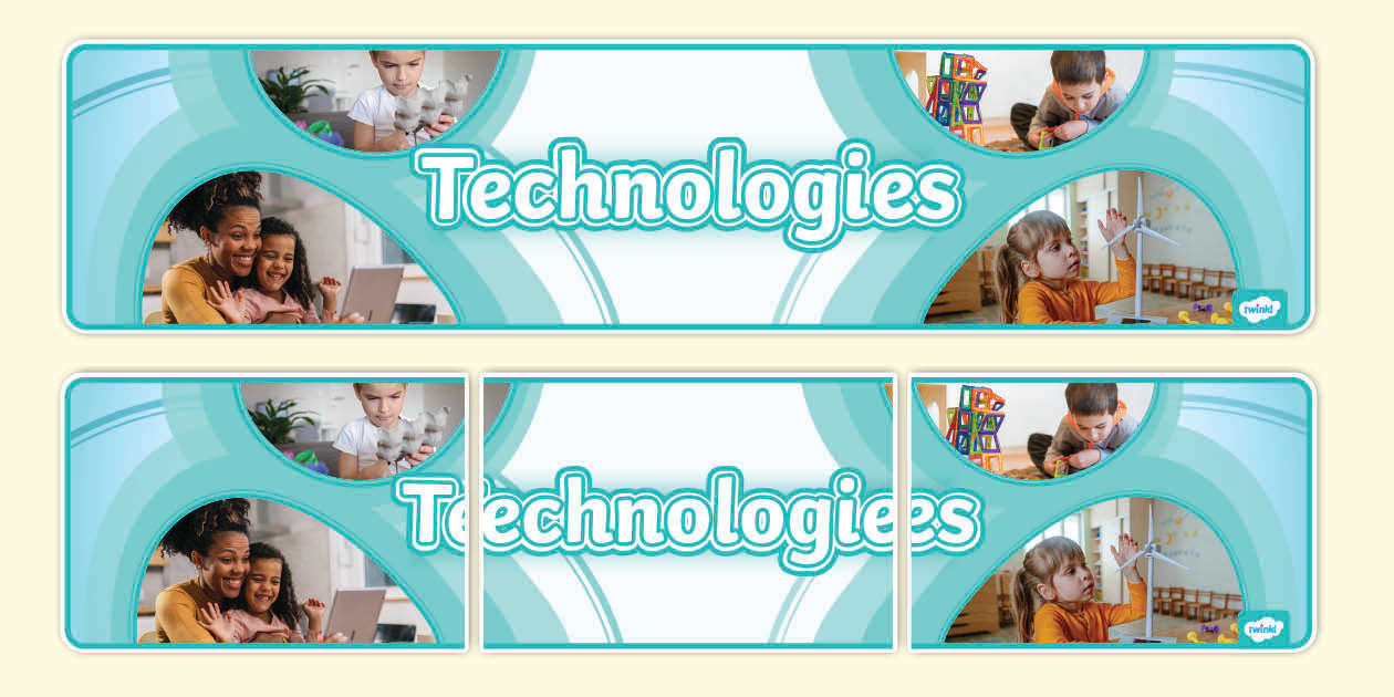 CfE Areas of Learning - Technologies Display Banner - Twinkl