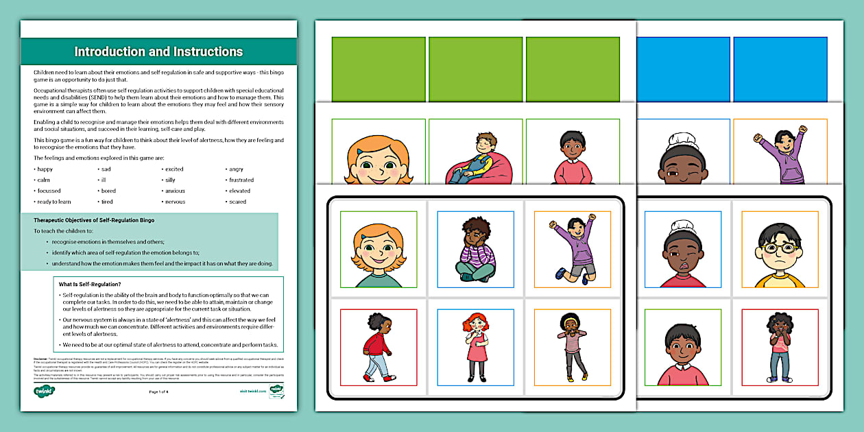 Areas of Self-Regulation Bingo (teacher made) - Twinkl