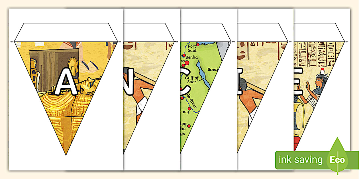 Ancient Egyptians Bunting (teacher made) - Twinkl