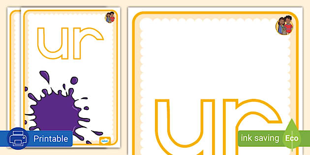 Grade 2 Phonics: -ur Sound Posters (Teacher-Made) - Twinkl