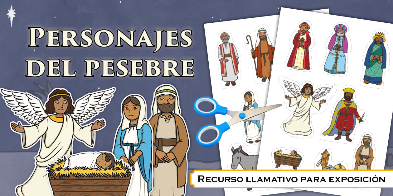 Personajes del pesebre para imprimir a color - Twinkl Perú