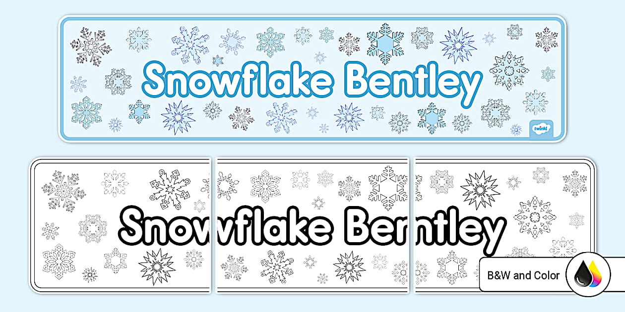 Snowflake Bentley Banner (teacher made) - Twinkl