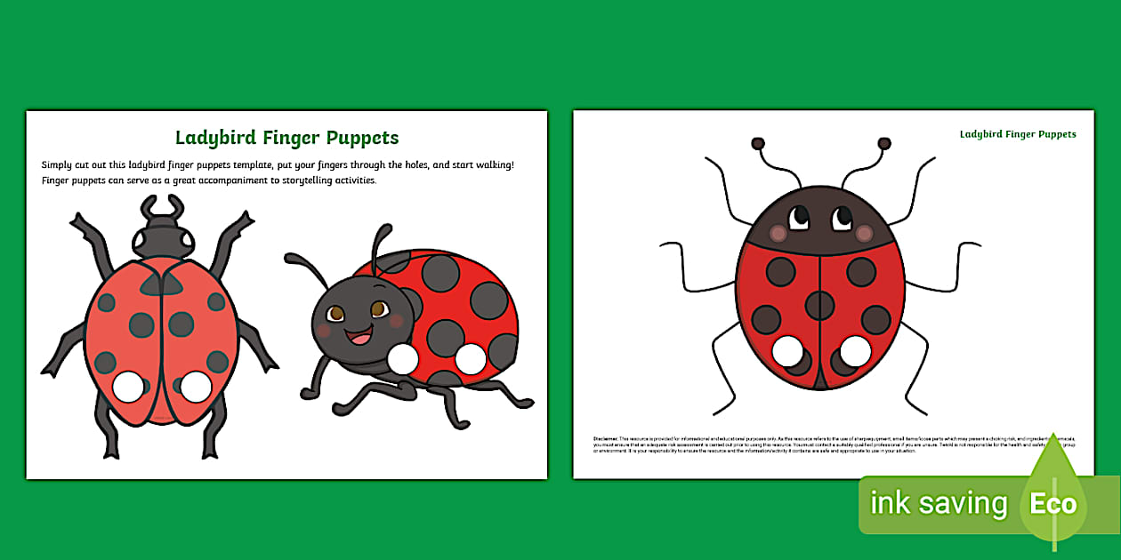Ladybird Finger Puppets (teacher made) - Twinkl