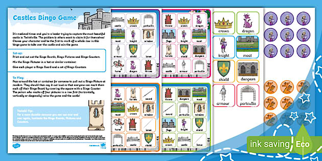 Castle Bingo Game (teacher made) - Twinkl