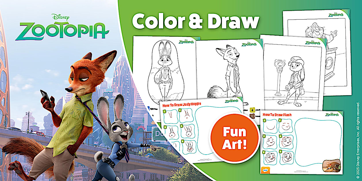 Zootopia: Coloring & Drawing Activity Pack