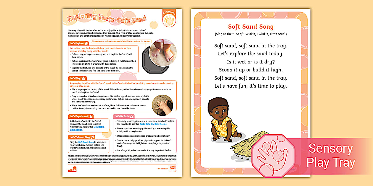 Babies Taste-Safe Sand Play Tray Activity | EYFS | Twinkl
